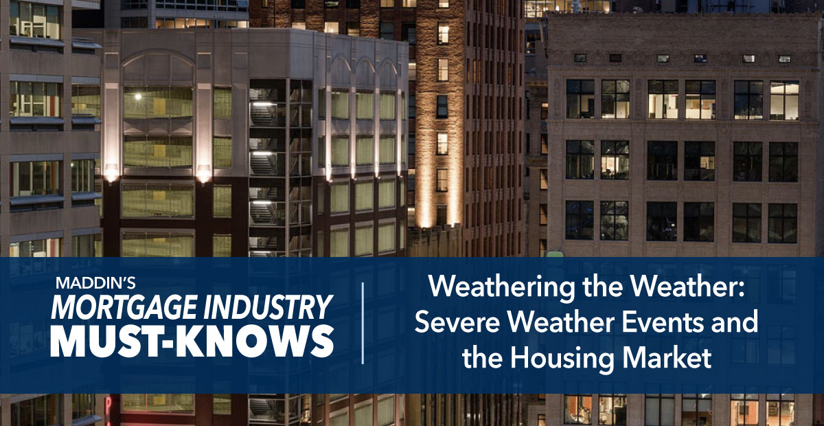 Weathering the Weather: Severe Weather Events and the Housing Market